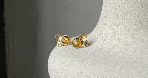 Купить серьги с янтарем E20004ZK от производителя SUN STONE Amber